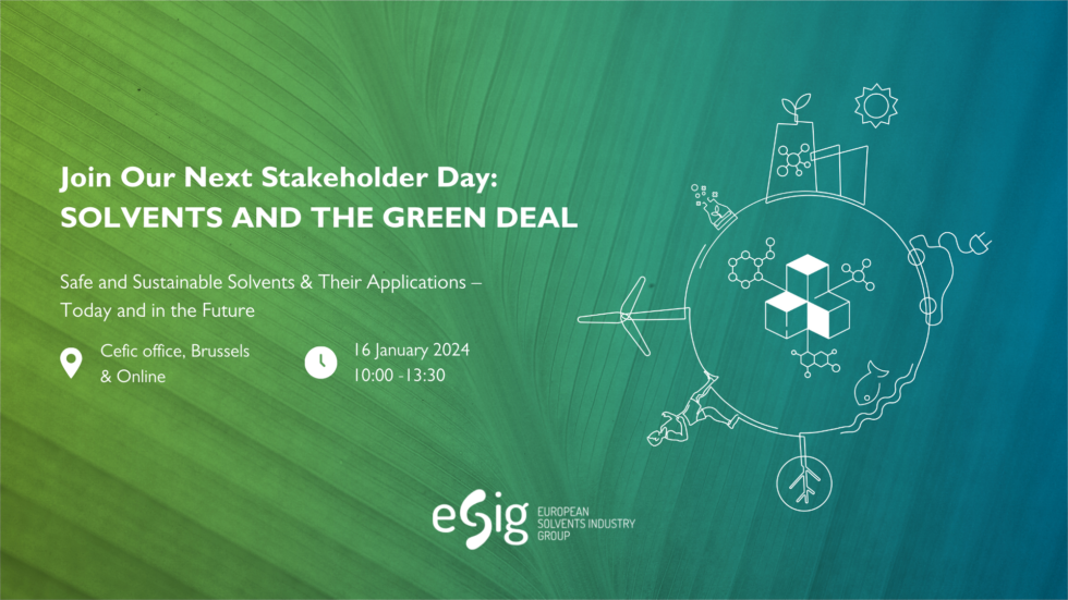 ESIG 4th Stakeholder Day "Solvents & the Green Deal" - Safe and ...